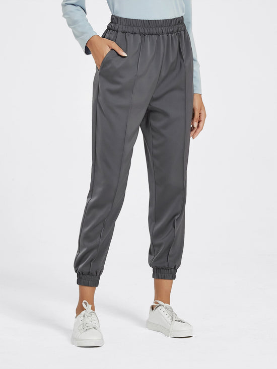 SHINE Satin Jogger | High-Waisted Trendy Joggers | SUPESU
