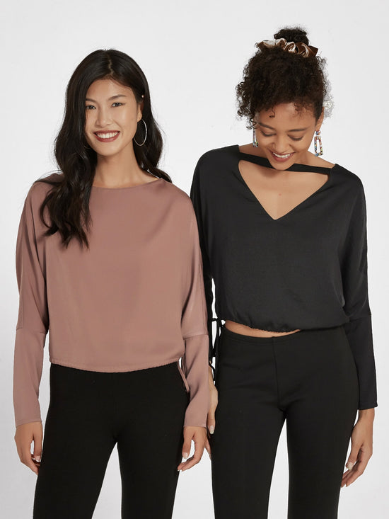 Veronica Top, Reversible | Silky Satin Top for Professional Events | SUPESU