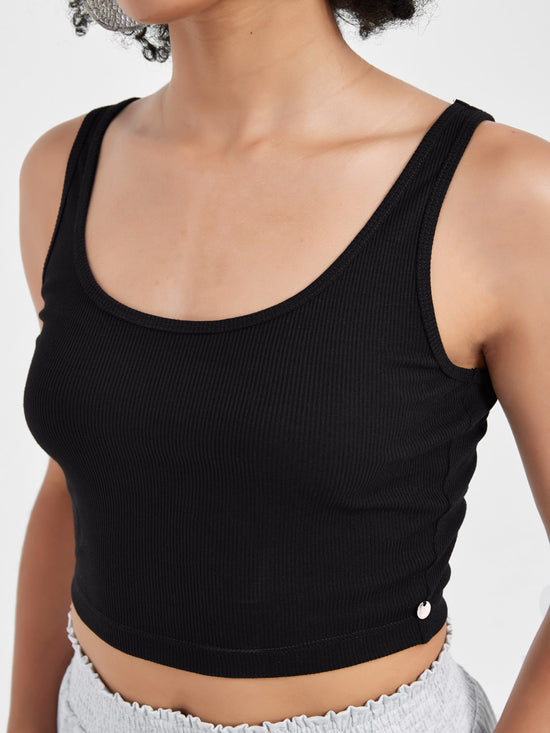 Celine Top | Ribbed Knit Crop Top | SUPESU